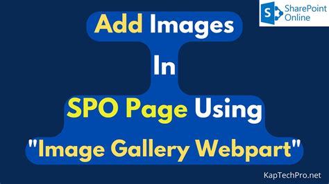 Adding Images To SharePoint Page Using Image Gallery Webpart YouTube