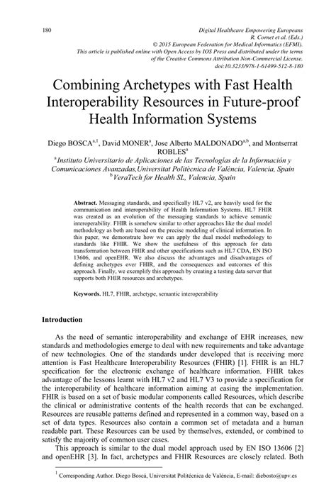 Pdf Combining Archetypes With Fast Health Interoperability Resources In Future Proof Health