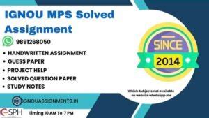 IGNOU MPS Solved Assignment MA Political Science Free Download PDF IGNOU Solved Assignment