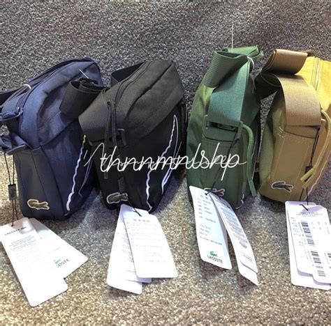 Lacoste Sling Bag For Men With Free Lacoste Paper Bag On Carousell