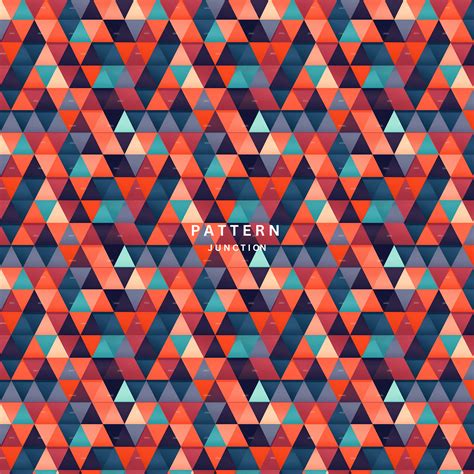 Colourful Repeating Triangle Pattern Seamless Angular Paper Etsy