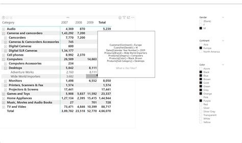 returning true for multiple select in a slicer dax calculations