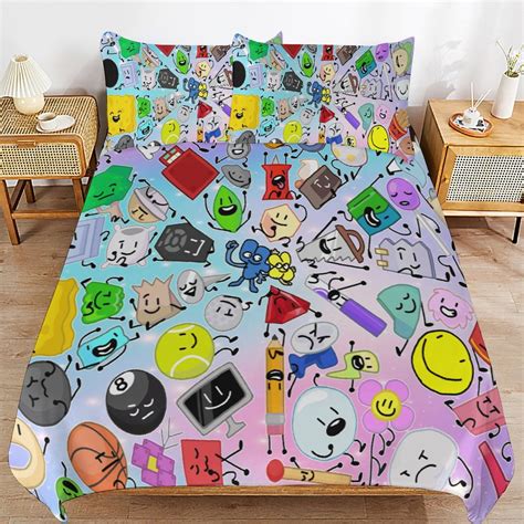 Game Bfdi Battle For Dream Island Bedding Set Duvet Cover Comfortable