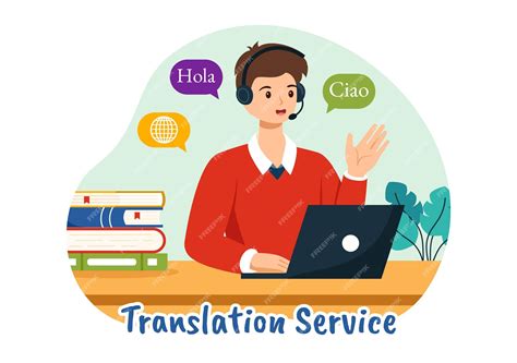 Premium Vector Translator Service Vector Illustration With Language Translation For Various
