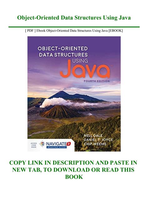 Pdf Ebook Object Oriented Data Structures Using Java Ebook