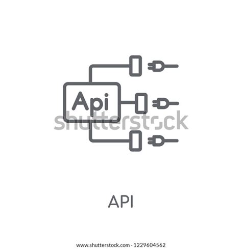 Api Linear Icon Modern Outline Api Stock Vector Royalty Free Shutterstock