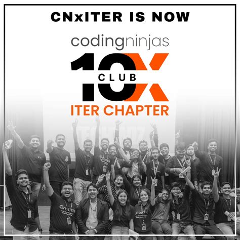 Coding Ninjas 10x Club Iter Chapter 🎉 Big News Alert 🚀 🎉 Cnxiter Has