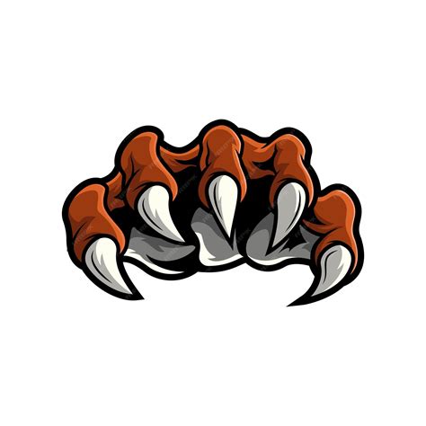 Premium Vector Tiger Claw Esport Mascot Logo Design