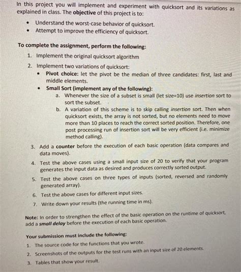 In This Project You Will Implement And Experiment