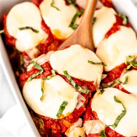 Spaghetti Squash Chicken Parmesan Parmigiana
