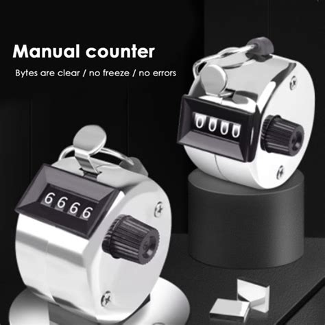 4 Digit Number Hand Held Tally Counter Digital Golf Clicker Manual Training Counting Counter