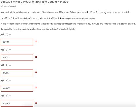 solved 0 5 points graded assume that the initial means and