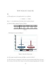 PS Solution Pdf EC Problem Set Answer Key Q I The Sample Mean X And Sample Median