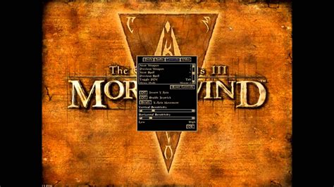 How To Work The Start Up Menu For Morrowind Youtube