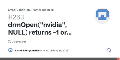DrmOpen Nvidia NULL Returns Or Garbage Value Reopened Issue NVIDIA Open Gpu