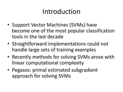 Ppt Stochastic Subgradient Approach For Solving Linear Support Vector
