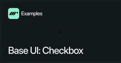 Base Ui Checkbox — Motion For React Example Base Ui Checkbox — Motion For React Example
