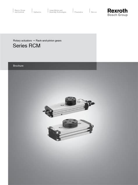Rexroth Rotary Actuators Pdf Actuator Rotation Around A Fixed Axis