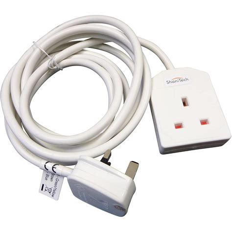 1 Way Gang Mains Power Extension Lead Cable 3m Metre
