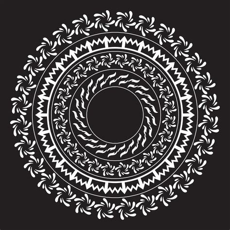 Premium Vector Black And White Mandala Art