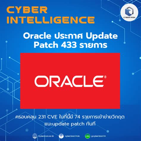 Oracle ประกาศ Update Critical Patch Cybertron
