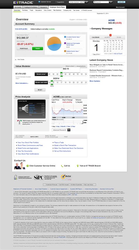 E Trade Interface