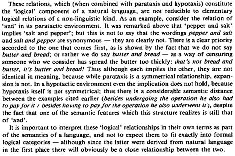 Systemic Functional Linguistics Logical Semantics Vs Formal Logical