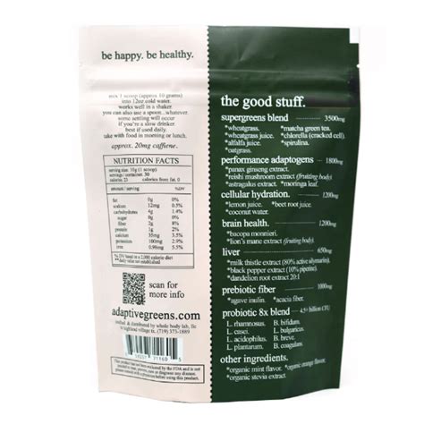 Adaptive Greens Performance Superfood Kaya Holistic