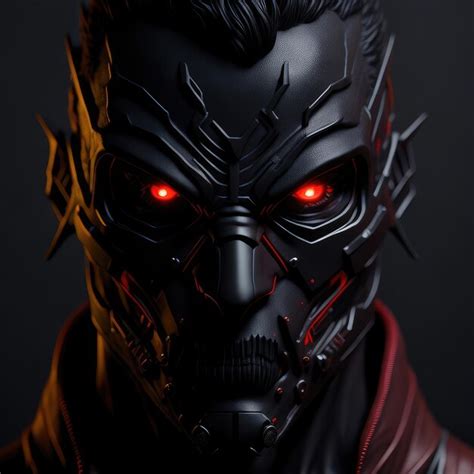 Premium Ai Image Black Background Red Light Hacker Generative Ai