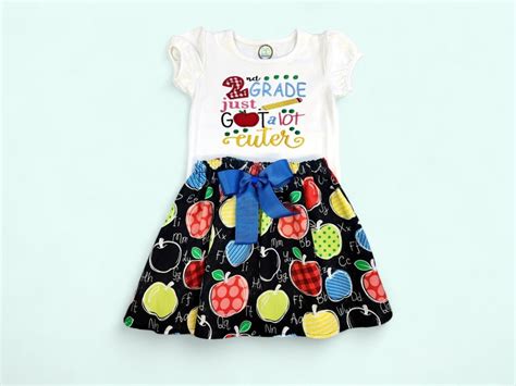 2nd Grade Outfit Back To School Girls Outfit School Shirt And Skirt