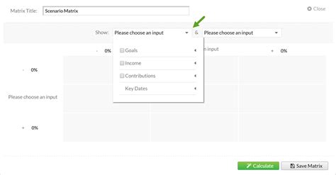 Using The Scenario Matrix Support