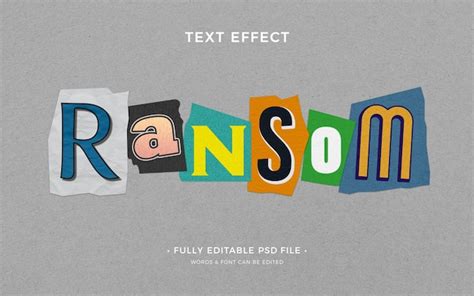 Premium Psd Ransom Note Text Effect