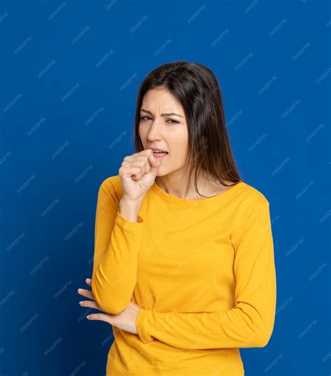 Premium Photo Attractive Brunette Girl In Studio