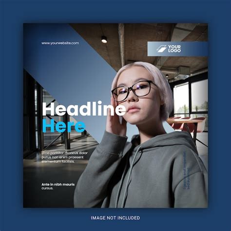 간단한 소셜 미디어 게시물 및 인스타그램 게시물 템플릿 프리미엄 벡터