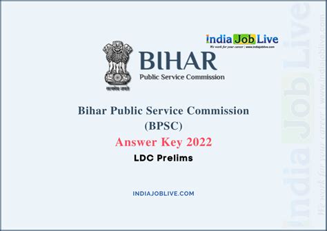 Bpsc Ldc Prelims Answer Key Published Download Live Govt Job News Result