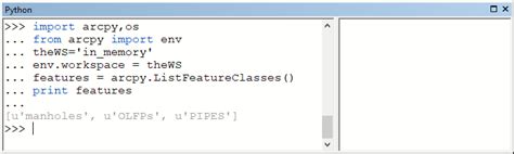 Arcgis Pro List Datasets In The Memory Workspace In ArcPy Geographic Information Systems
