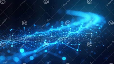 Abstract Blue Digital Network Pattern. Futuristic Technology Background ...
