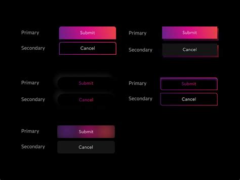 primary and secondary buttons designs themes templates and