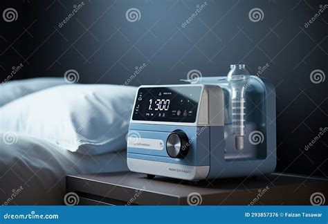 Cpap Machine Icons Depict Breathing Support Continuous Airflow And Restful Cartoon Vector