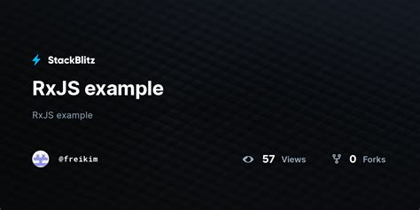 Rxjs Example Stackblitz