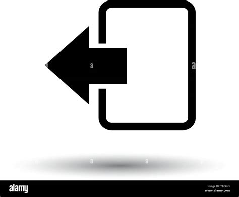 Exit Icon Black On White Background With Shadow Vector Illustration Stock Vector Image Art