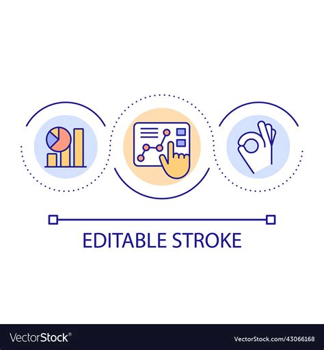 Statistical Analysis Loop Concept Icon Royalty Free Vector