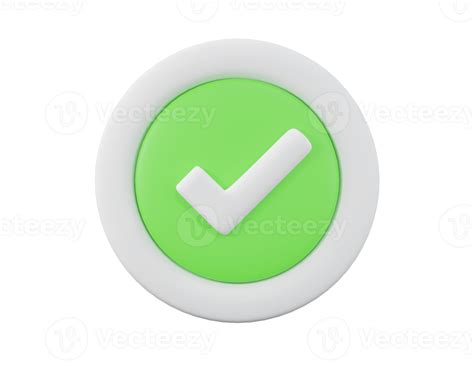 3d Rendering Correct Icon Minimal 22532256 Png