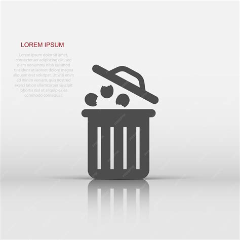 Premium Vector Garbage Bin Icon In Flat Style Recycle Vector