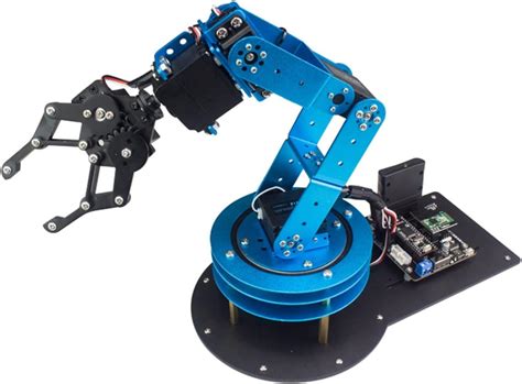 lxswy brazo robot de 6 grados de libertad con baseazulkit de