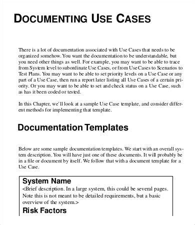 Use Case Template 9 Free Word PDF Documents Download
