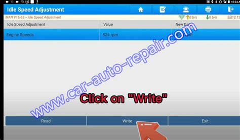 Man Truck Idle Speed Adjustment By Launch X431 Auto Repair Technician Home