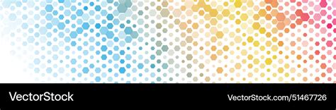 Colorful Minimal Hexagonal Halftone Abstract Tech Vector Image