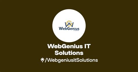 webgenius it solutions instagram facebook linktree