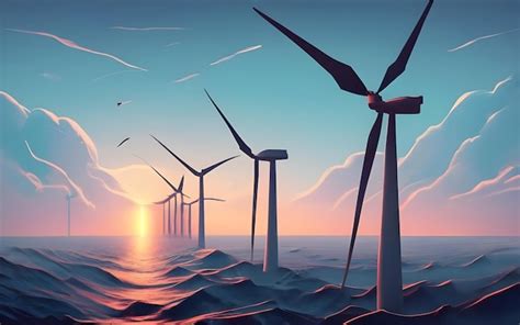 Premium Ai Image Wind Turbines Ai Generated